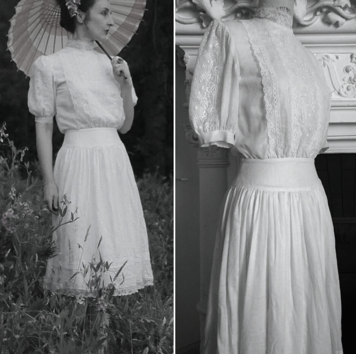 WHITE GUNNE SAX DRESS ※ by Jessica McClintock ※ Prairie, Cottage-core ...