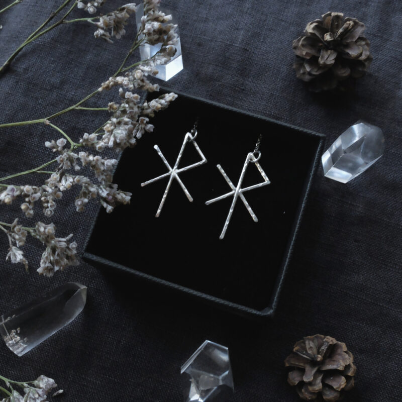 NORNIR BIND RUNE EARRINGS Recycled Sterling Silver Any Bindrunes